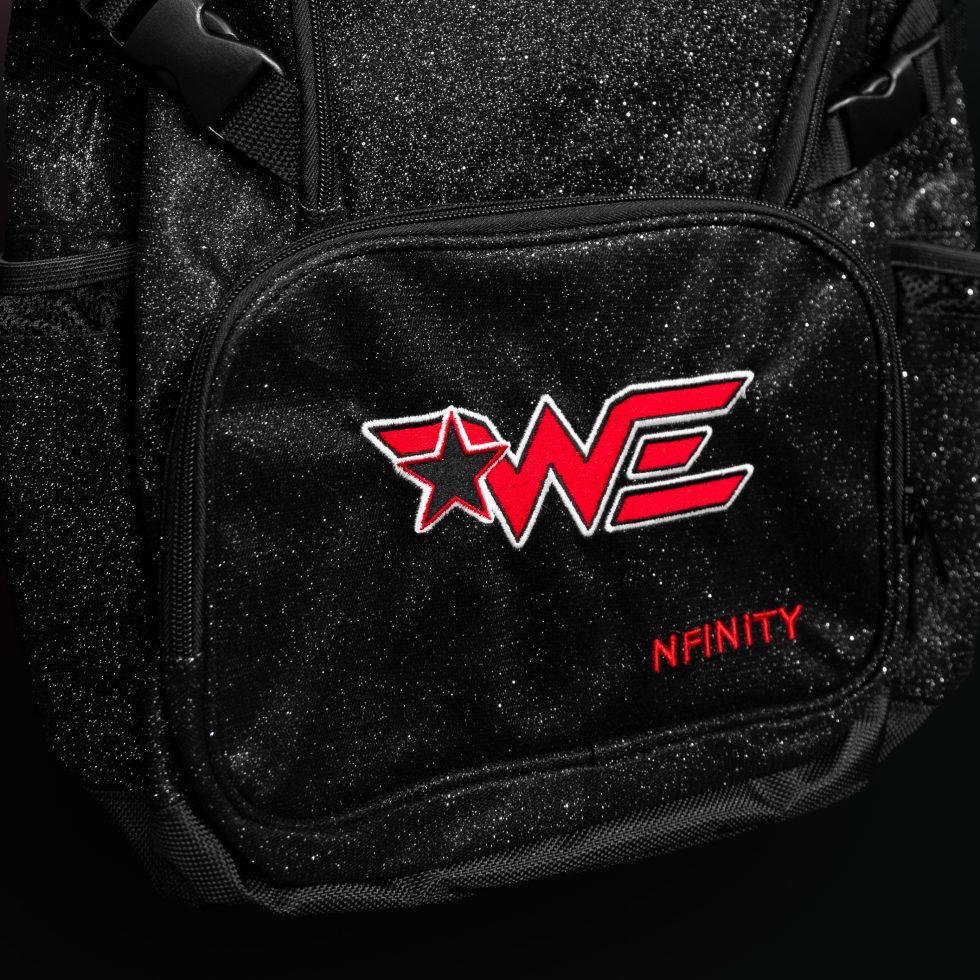 Nfinity Black Sparkle Logo Backpack - Woodlands Elite Cheer Co.