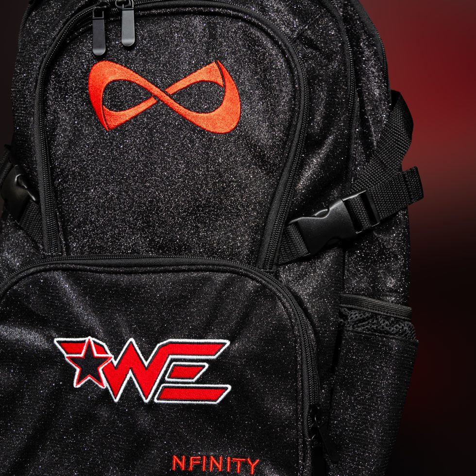 Nfinity Black Sparkle Logo Backpack - Woodlands Elite Cheer Co.